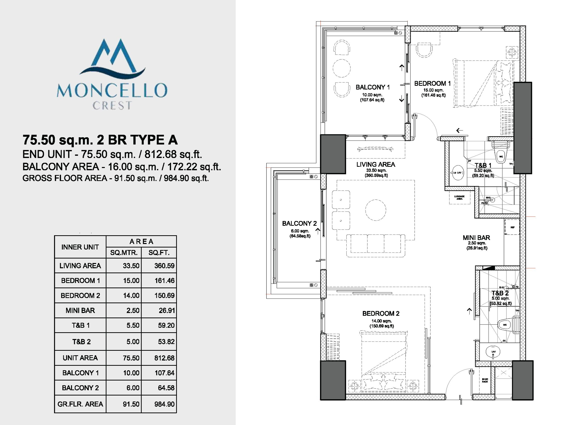 2 Bedroom A - DMCI Homes Online